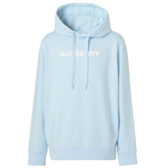Burberry | Sweaters | Burberry Elevated Light Blue Cotton Hoodie With ...